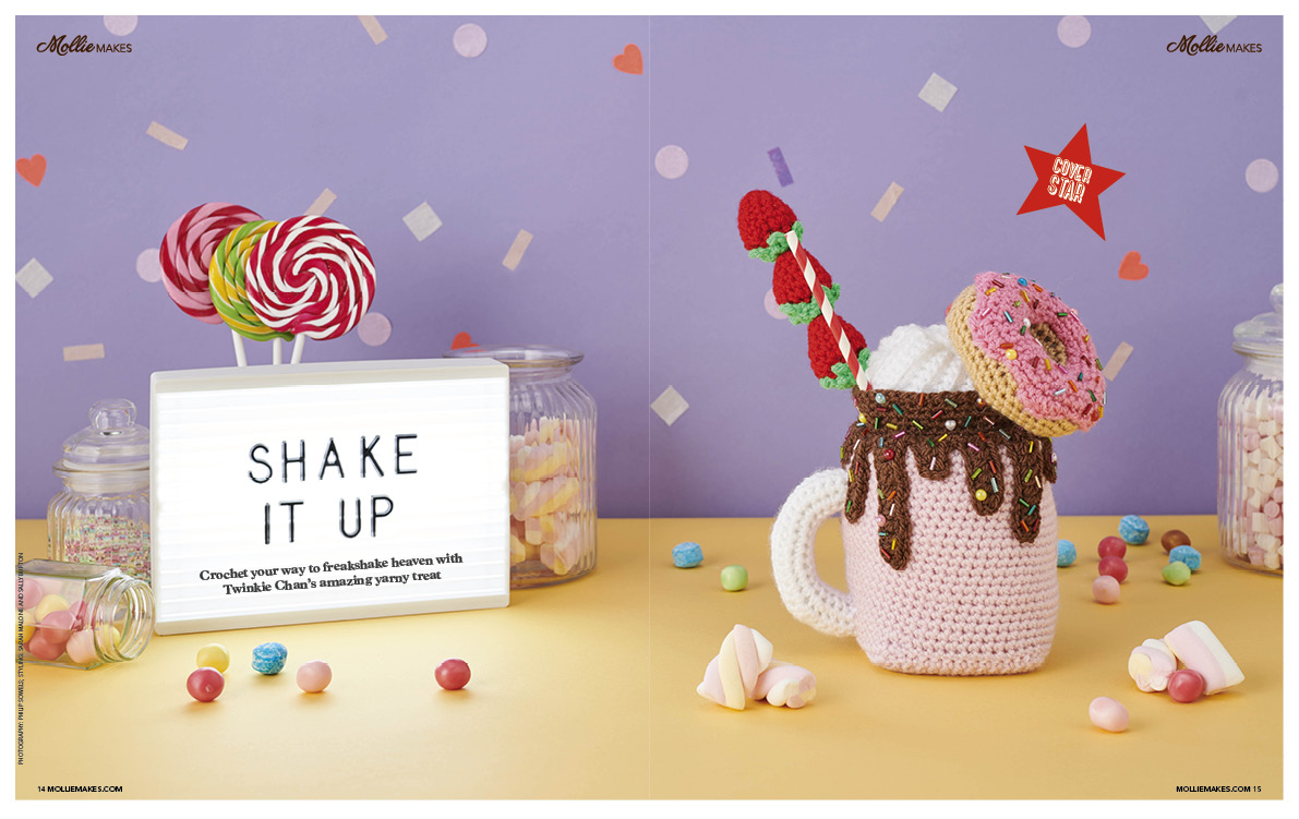 Crochet Freak Shake Pattern in Mollie Makes Magazine – Twinkie Chan Blog